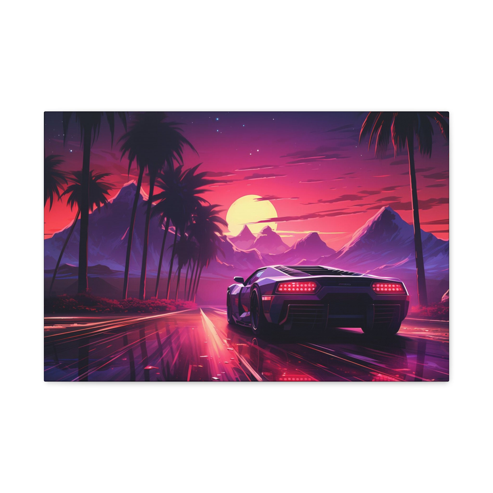 80's Synthwave Sport Car, Retrowave, Vaporwave Stunning Home Decor ...