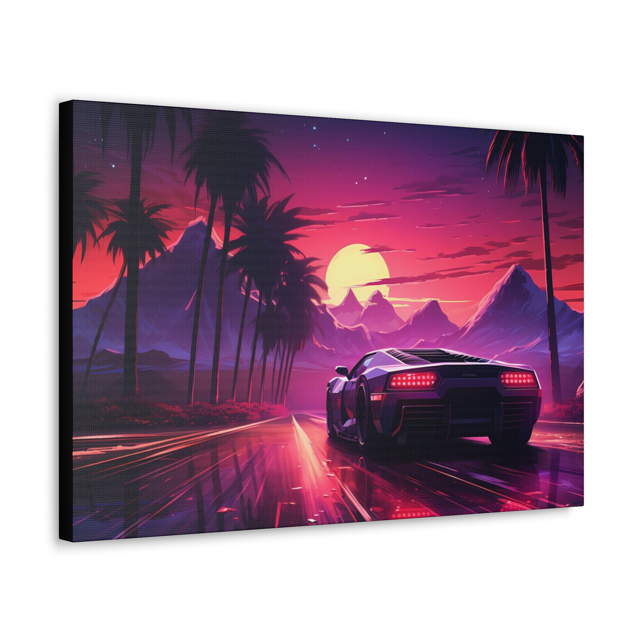 80's Synthwave Sport Car, Retrowave, Vaporwave Stunning Home Decor ...