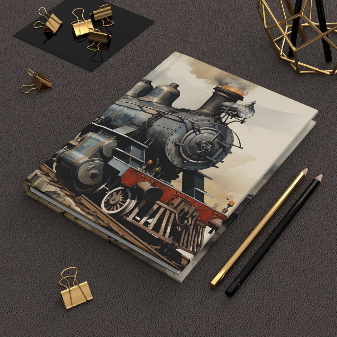 Travel by Train Vintage Steam Engine Train Notebook: Antique Charm ...