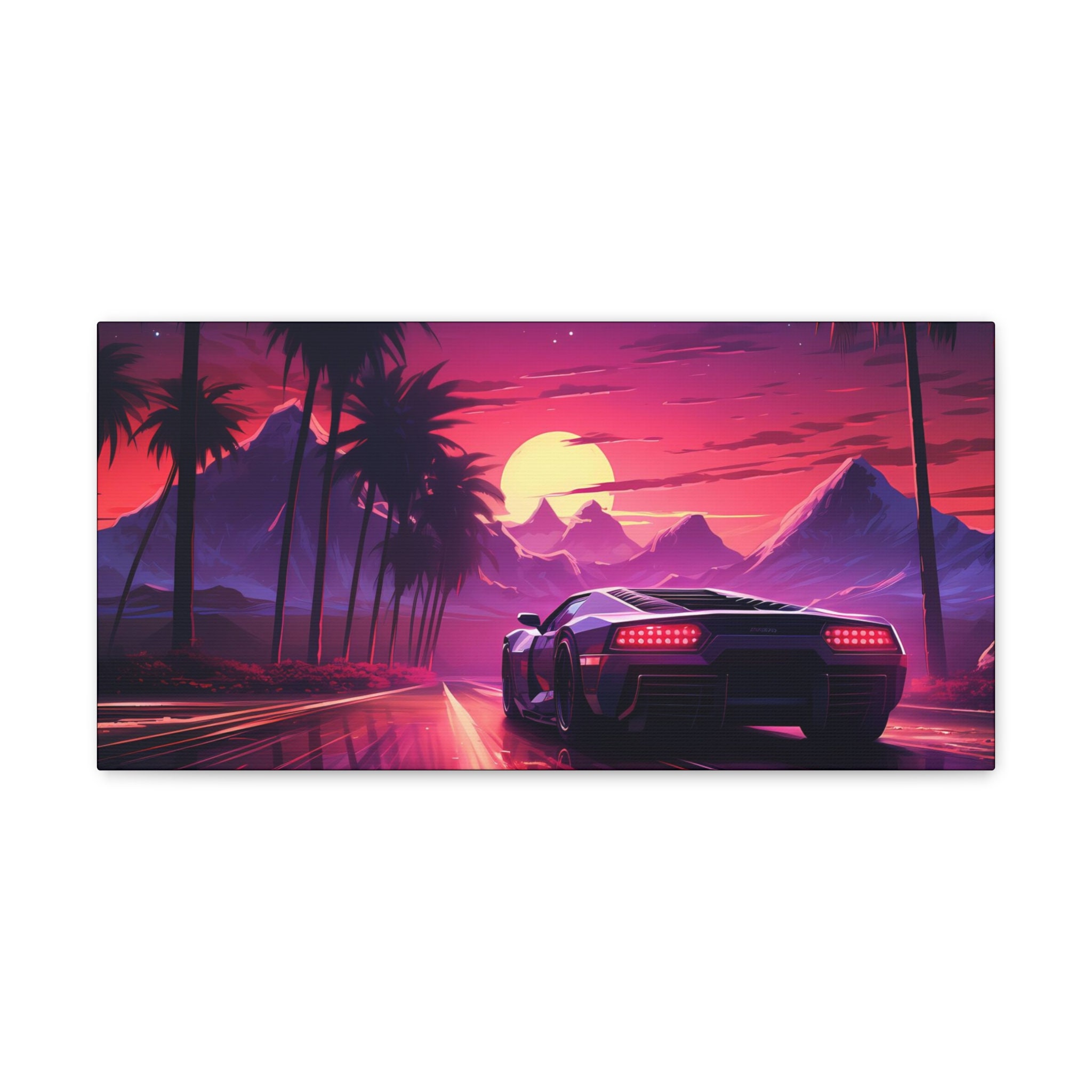 80's Synthwave Sport Car, Retrowave, Vaporwave Stunning Home Decor ...