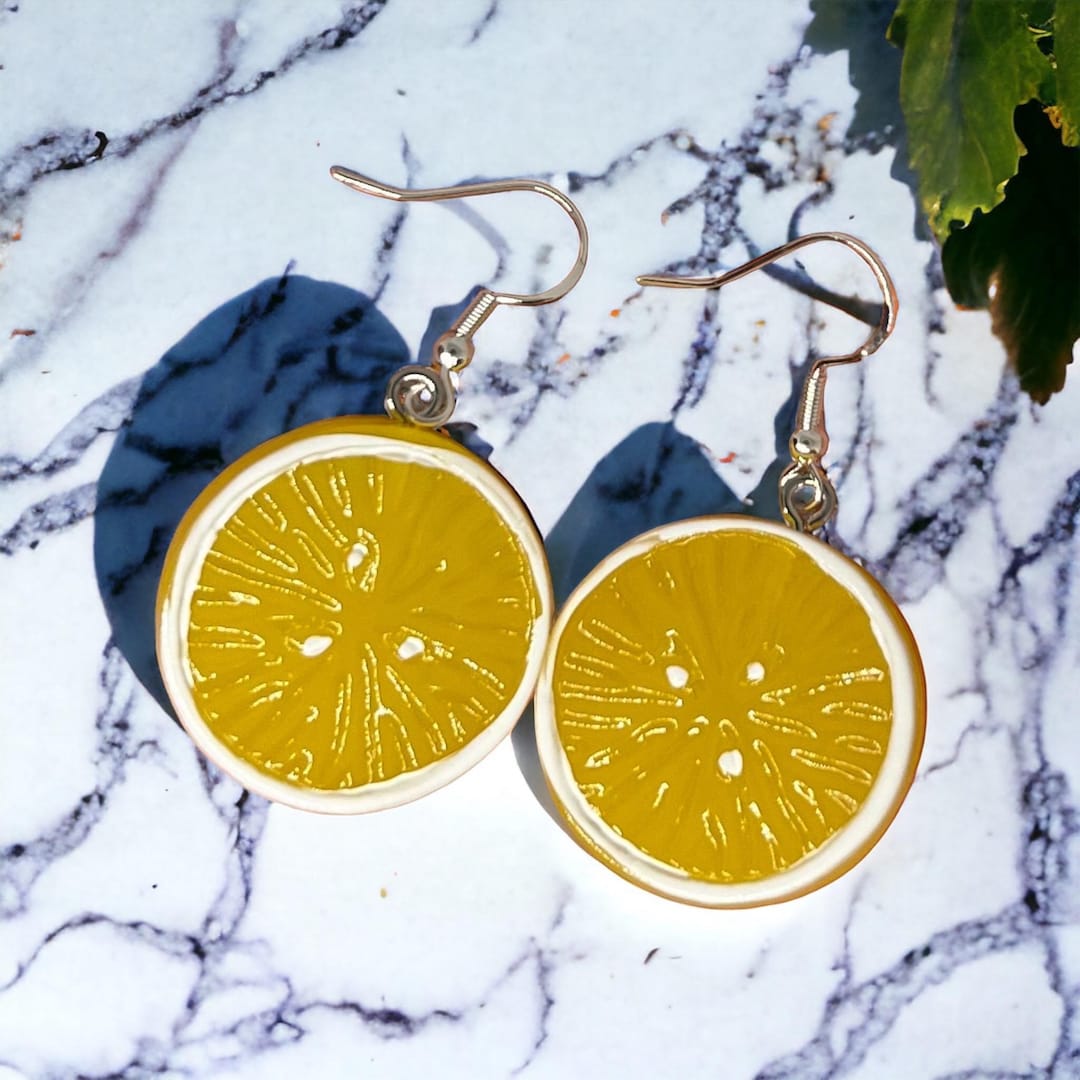 Lemon Slice Dangle Earring. Summer Fruits. Fun and Quirky ...