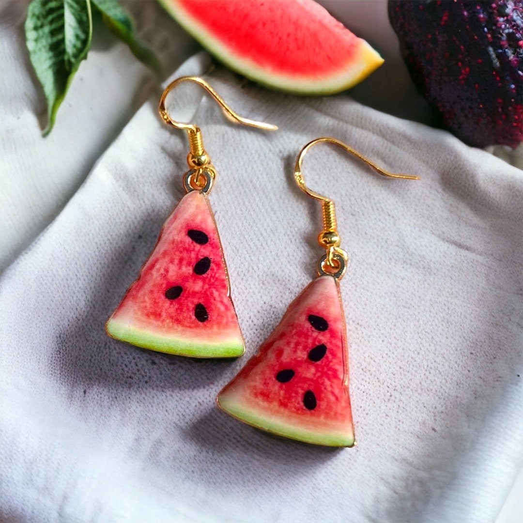 Handmade Watermelon Earrings. Summer Fruit and Unique. Fun and Quirky ...