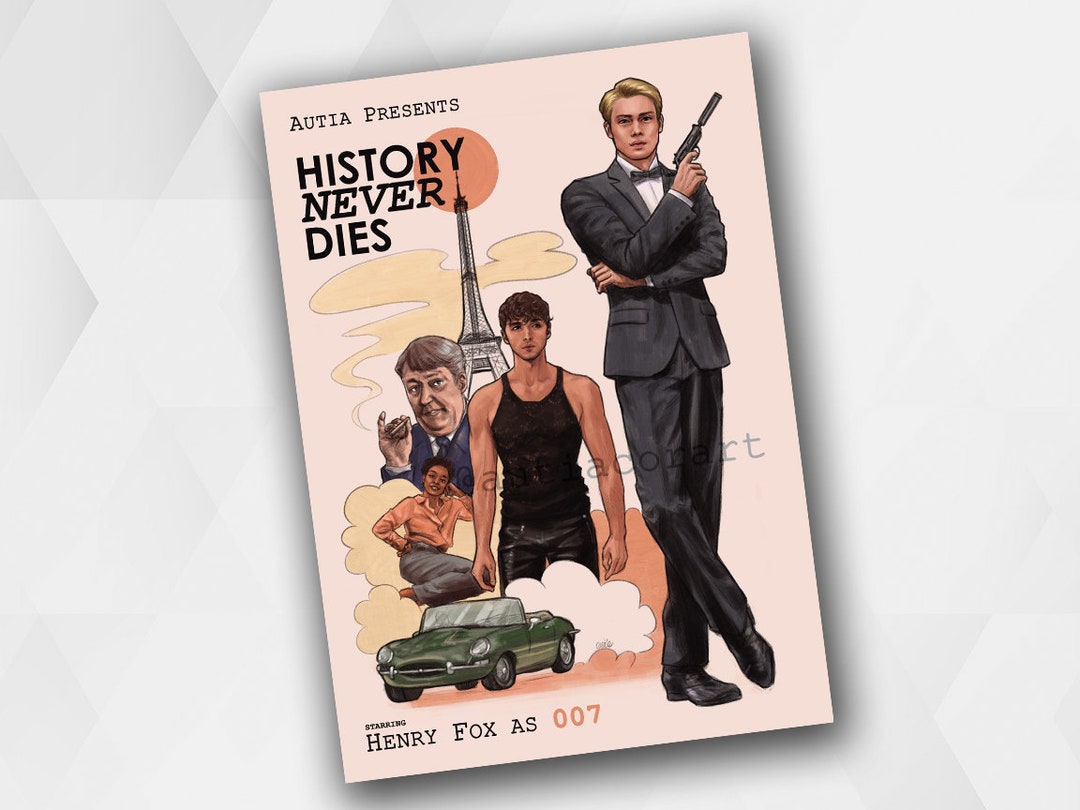 RWRB Henry as James Bond A2, A4, A6 Art Print Poster, Red White & Royal ...