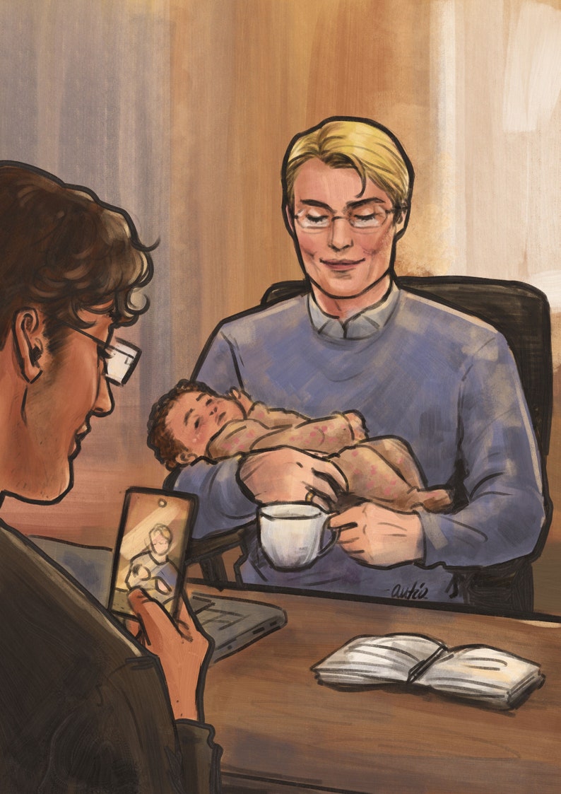 Alex and Henry's Baby, A5 Art Print, Red White & Royal Blue Fanart ...