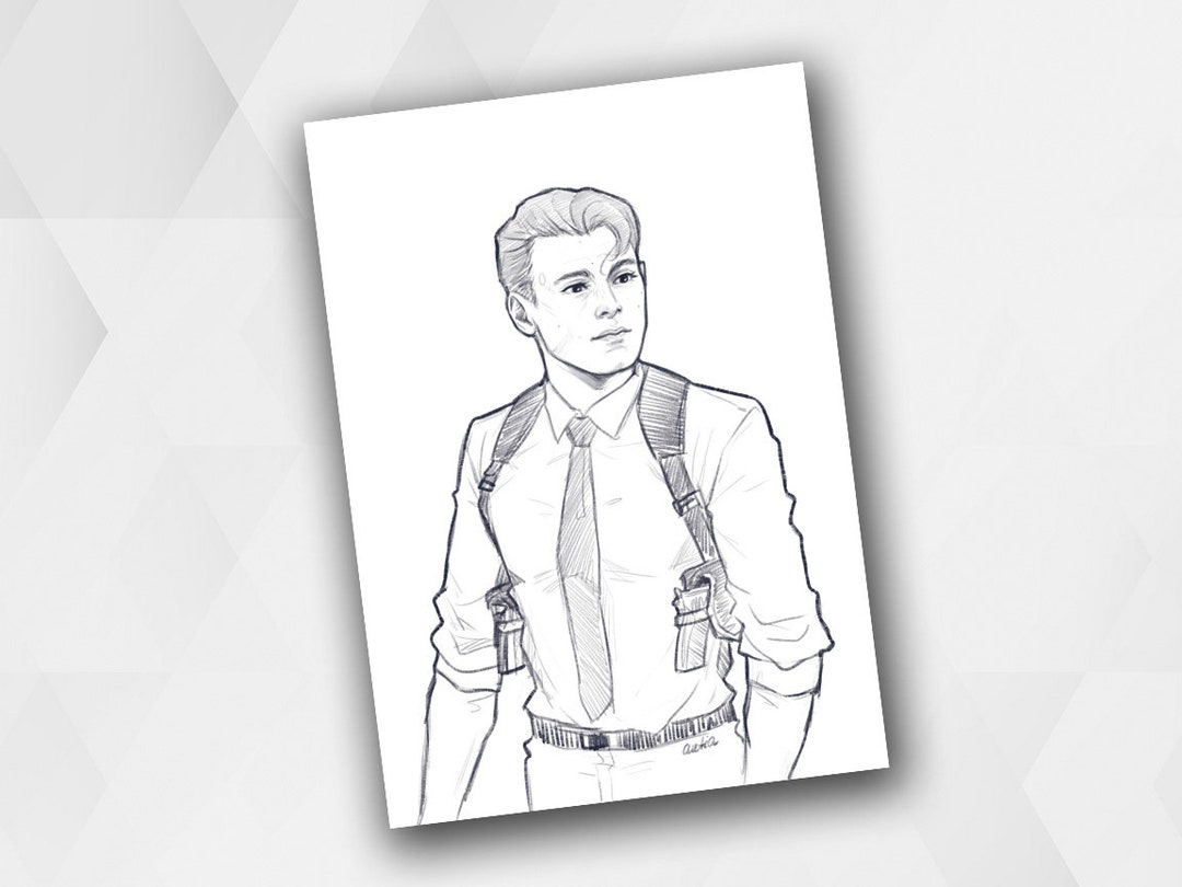 Connor Android RK800 A5 Art Print Detroit Become Human, Dbh Fanart - Etsy