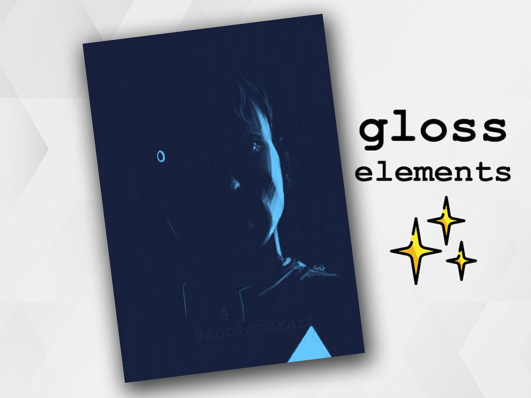 Connor Android RK800 A4 Art Print SHINING ELEMENTS Detroit Become Human ...