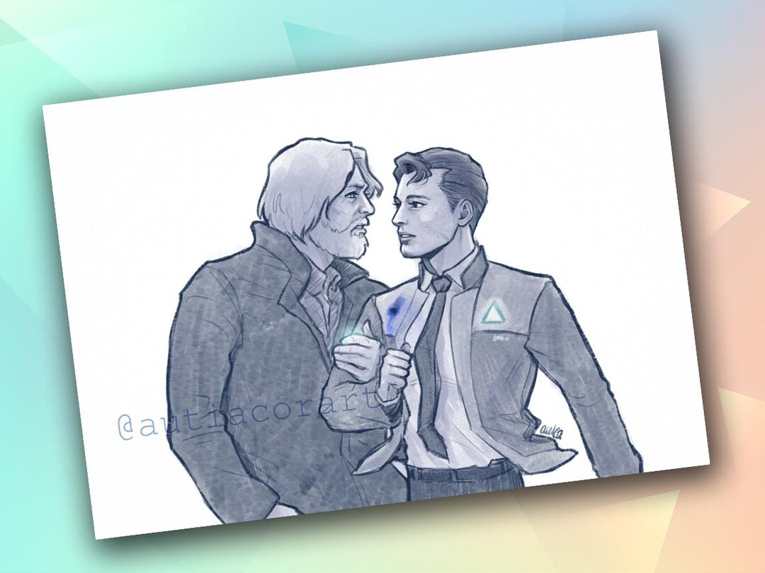 DBH Hank & Connor, A4 Kunstdruck, Detroit Become Human, Fanart - Etsy.de