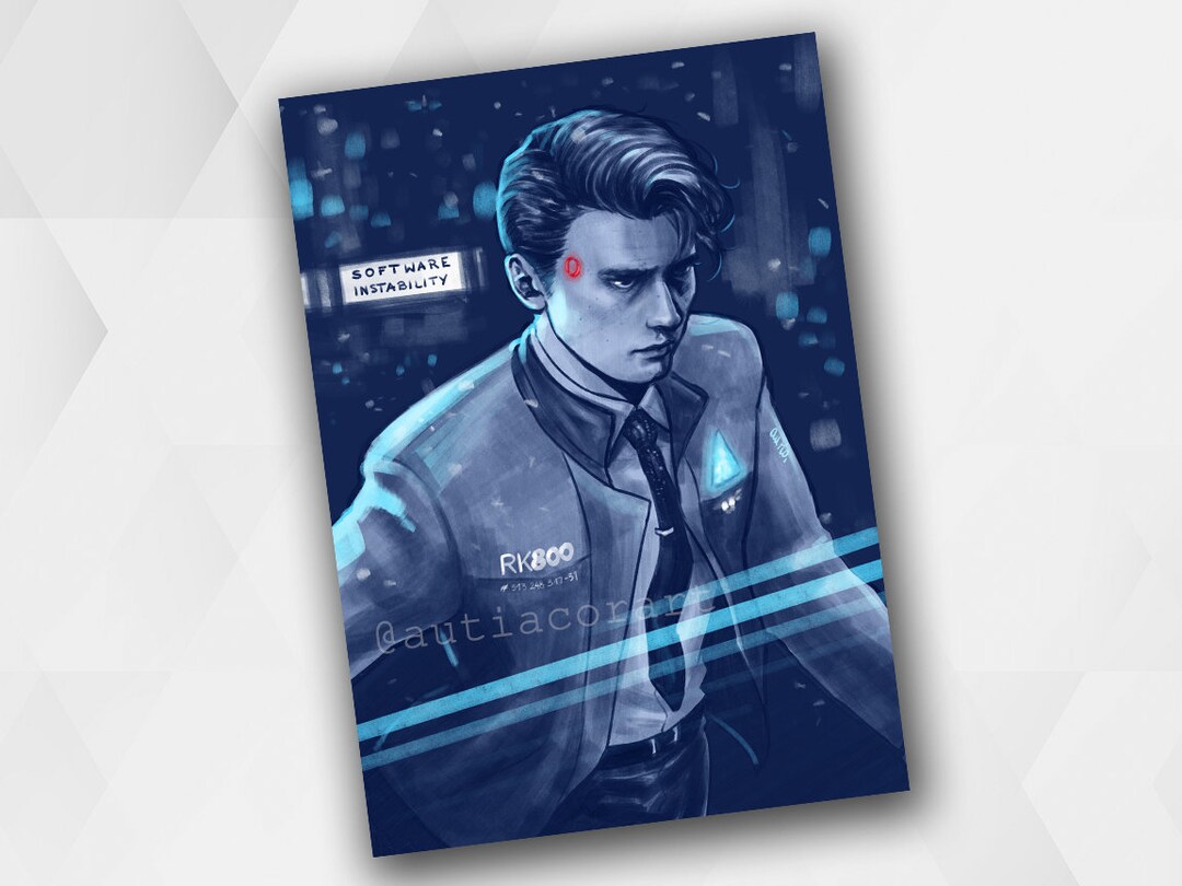 Connor Android RK800 A4 Art Print Detroit Become Human Fanart - Etsy