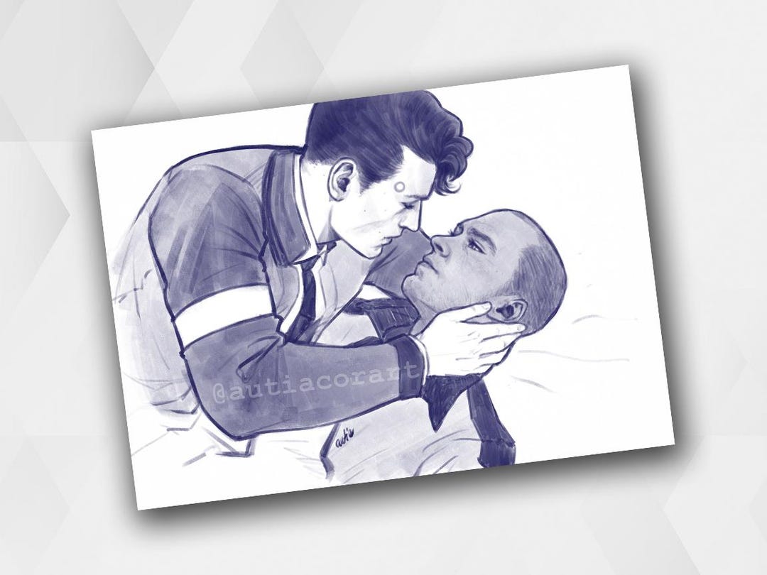 RK1K Postcard Connor X Markus, Detroit Become Human, A6 Art Print ...