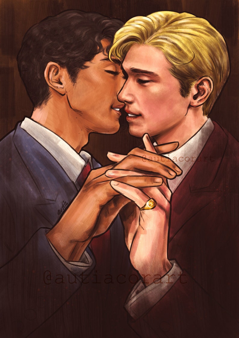 Alex and Henry A4 Art Print, A2 Poster, Red White & Royal Blue Fanart ...