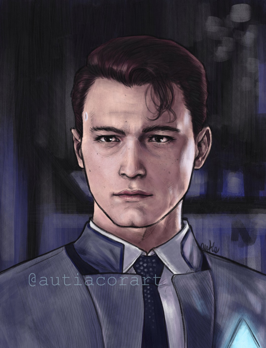 Connor Android RK800 Art Print Detroit Become Human Fanart - Etsy