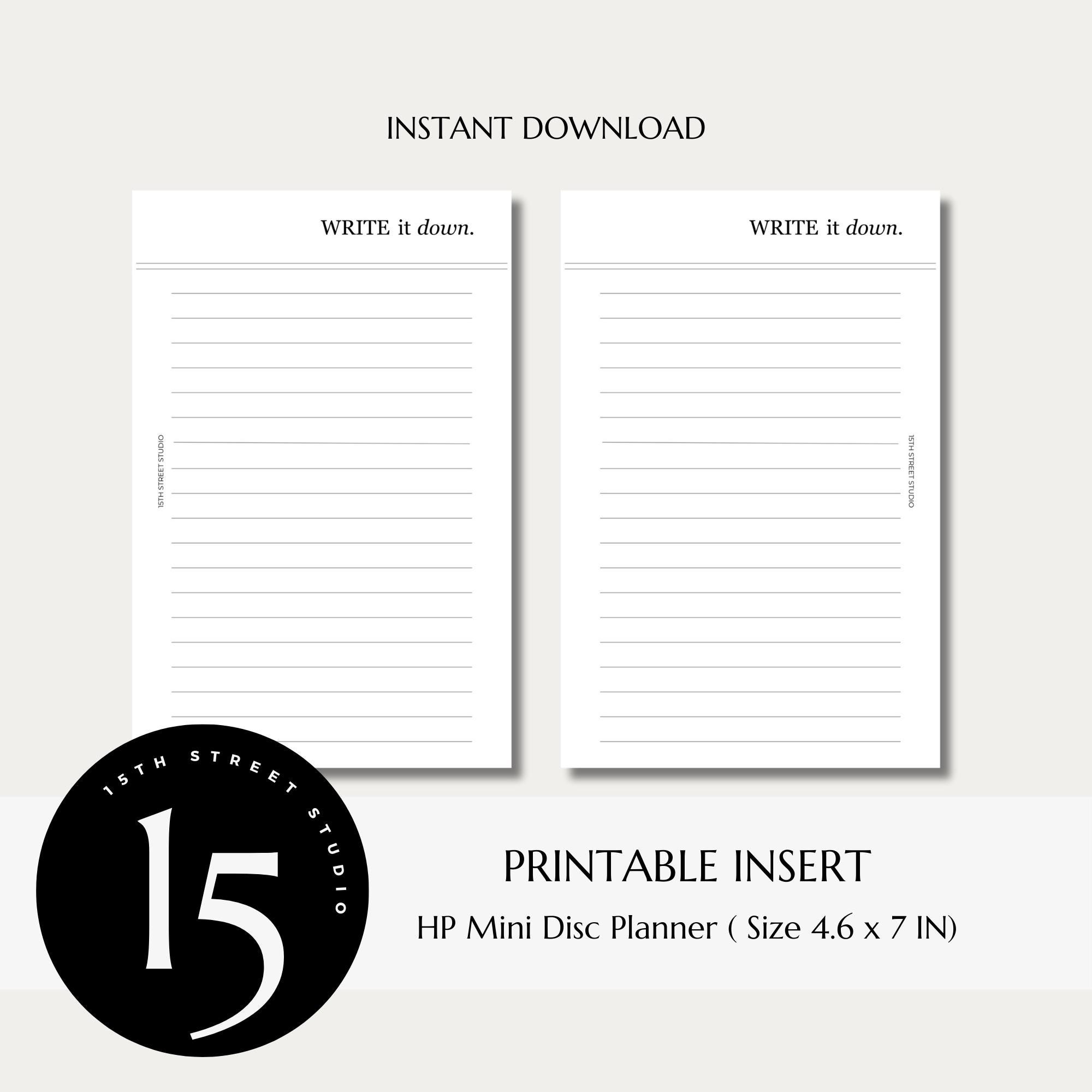 Printable - Filler Paper - Mini Happy Planner - Etsy