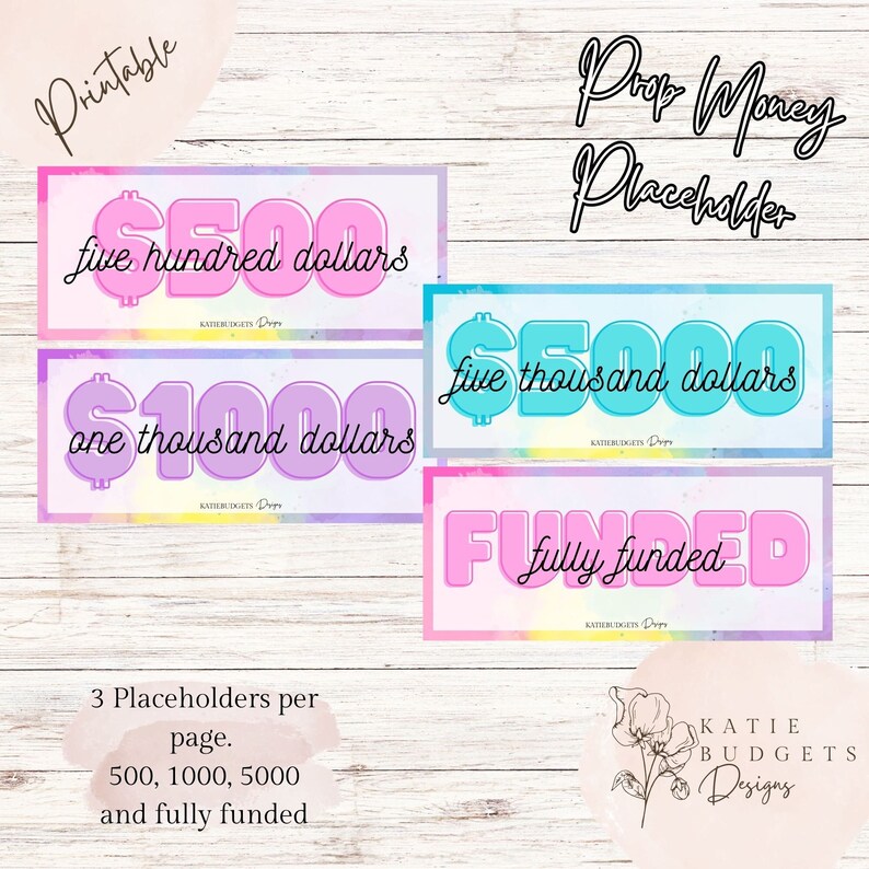 Prop Money Placeholder Slips - Printable - Etsy
