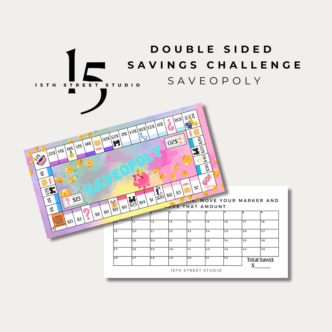 Saveopoly Savings Challenge - Etsy