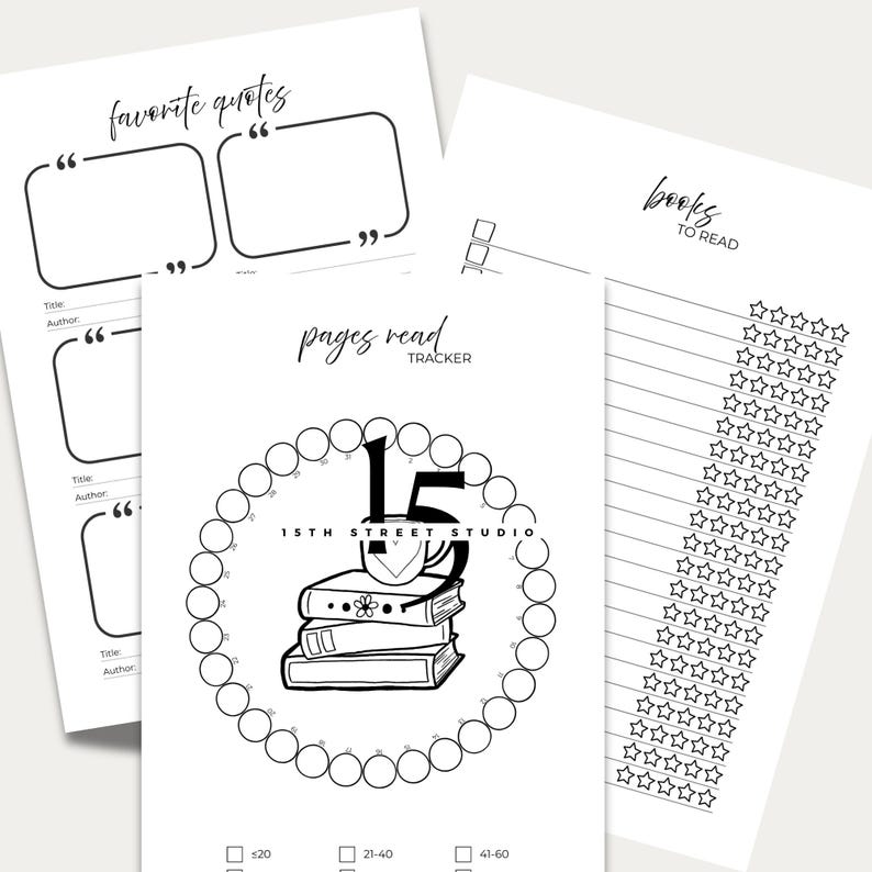 A5 Reading Journal Bundle | Printable - Etsy