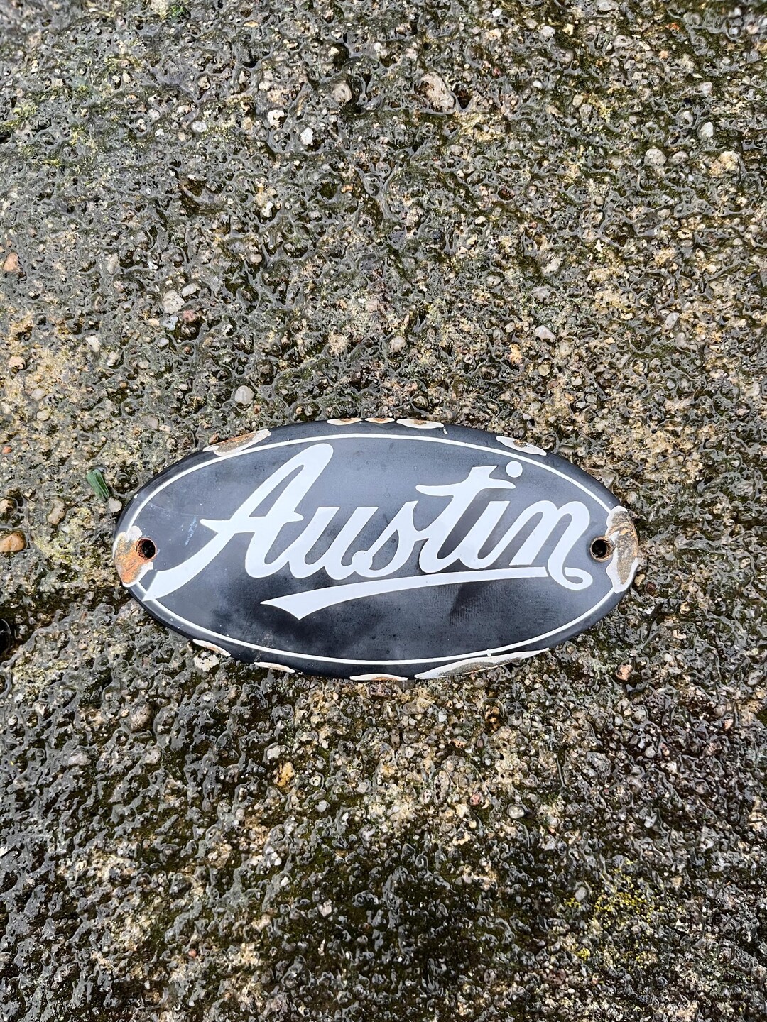 Vintage Old Austin Enamel Sign Porcelain Badge Small 10x5 Cm - Etsy
