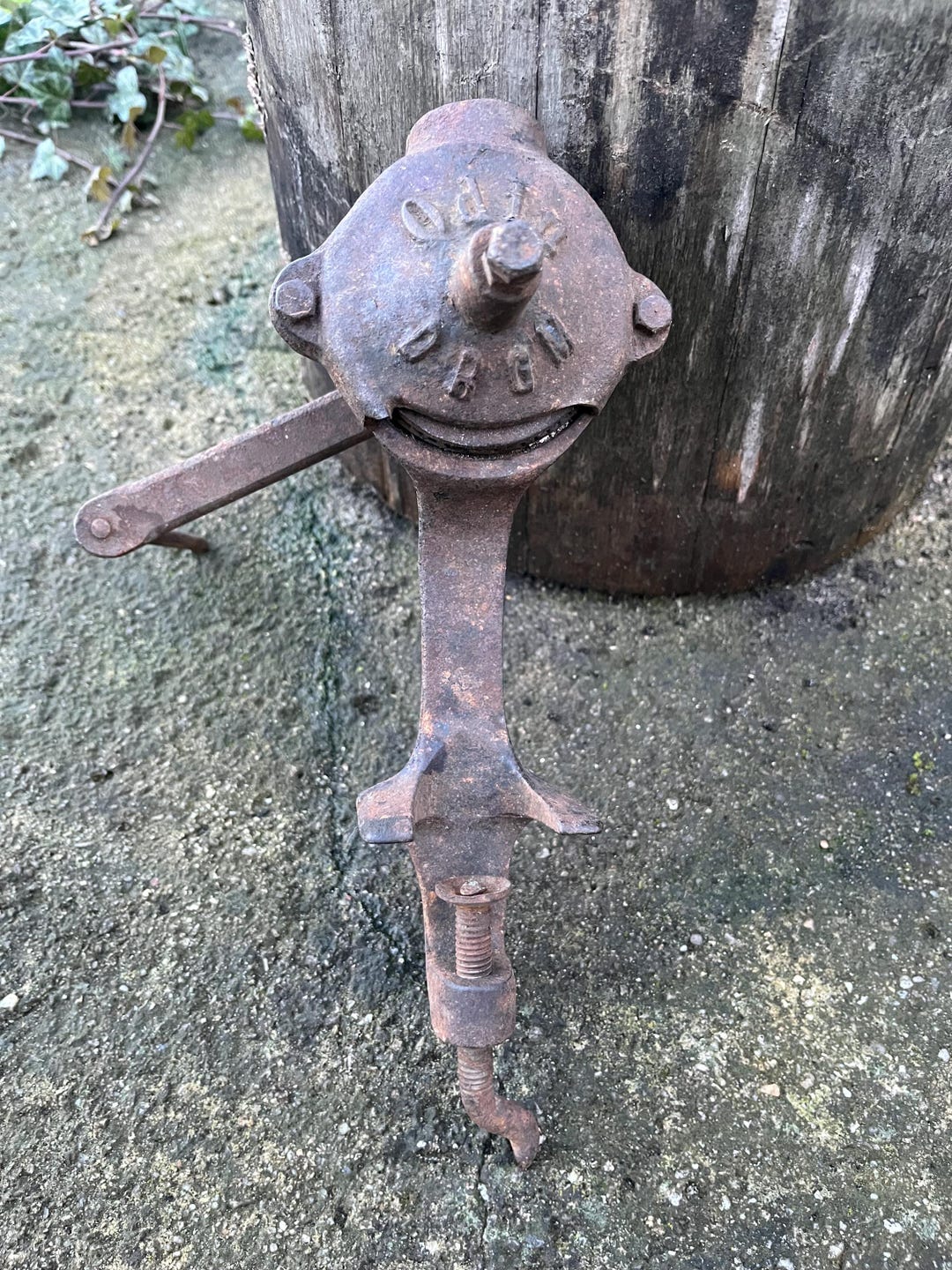 Antique Old Early 1900s Cast Iron Grain Mill ODIN Germany Hand Crank ...