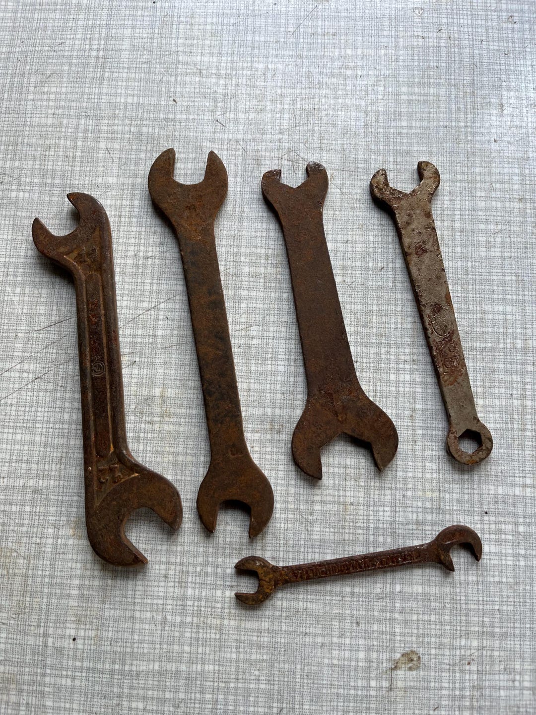 Vintage Old Rusty Wrench Set Early/mid 20th Century Tools Industrial ...