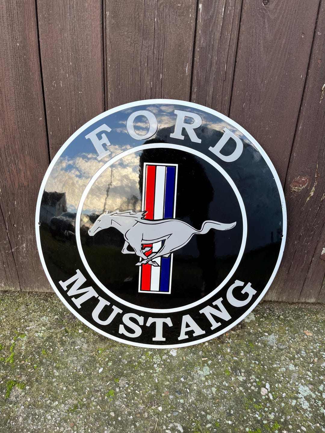 Big Ford Mustang Enamel Porcelain Sign 50 Cm - Etsy