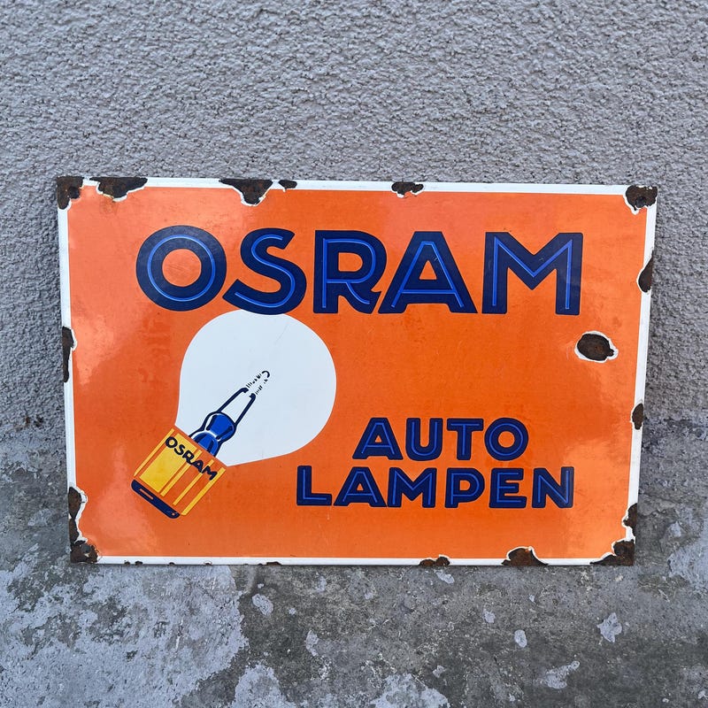 Vintage Enamel Sign - Etsy