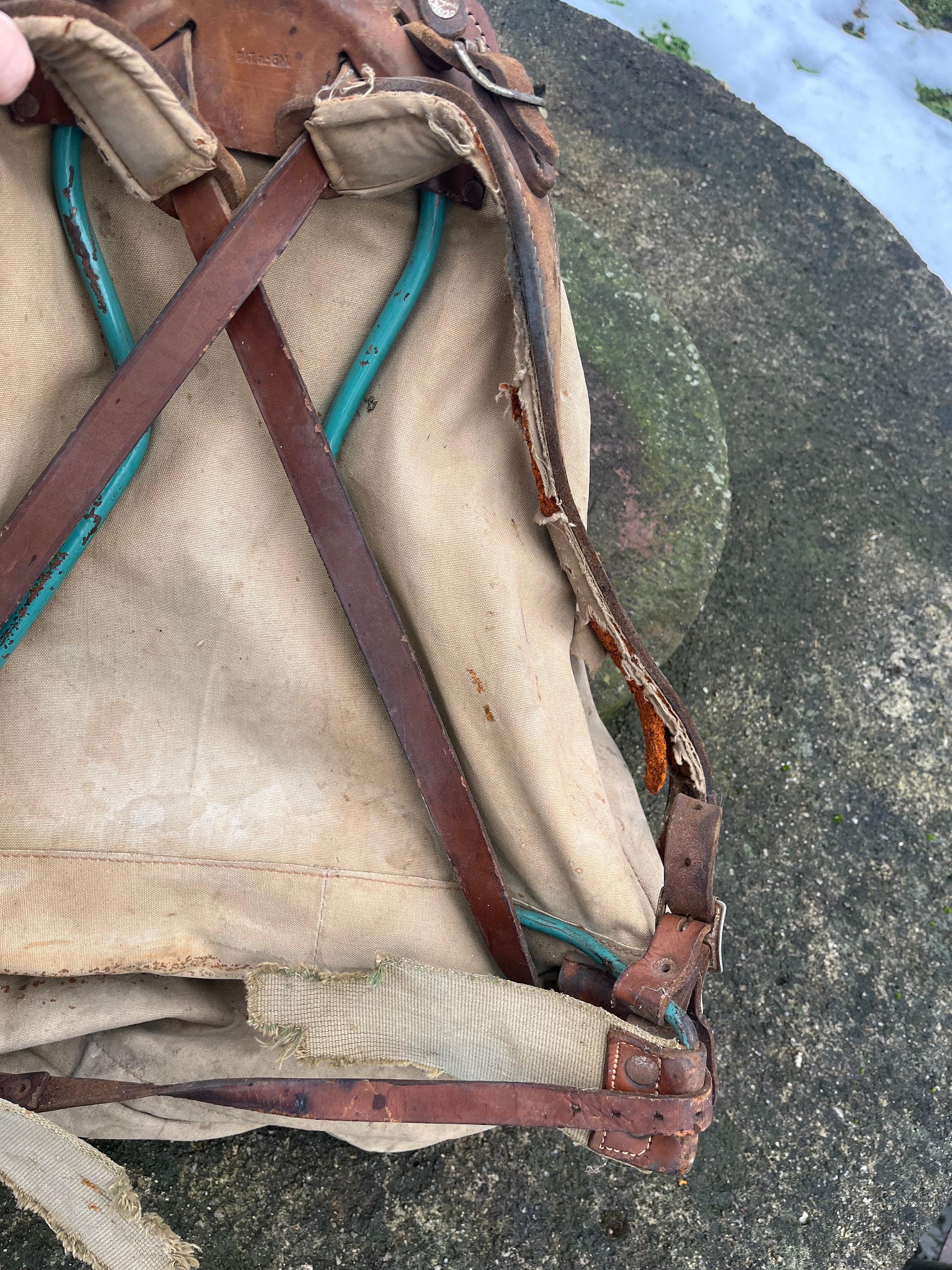 Vintage 1930s German Backpack Old Mountaineering Rucksack Leather ...