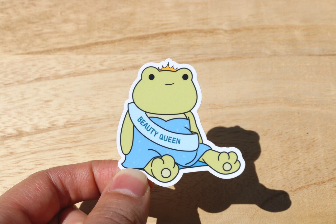 Kawaii Frog Sticker, Beauty Queen Meme Sticker, Toad Stickers, Funny ...