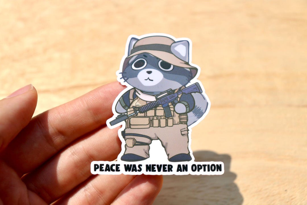 Funny Tactical Raccoon Sticker: Military Meme Vinyl Decal - Etsy