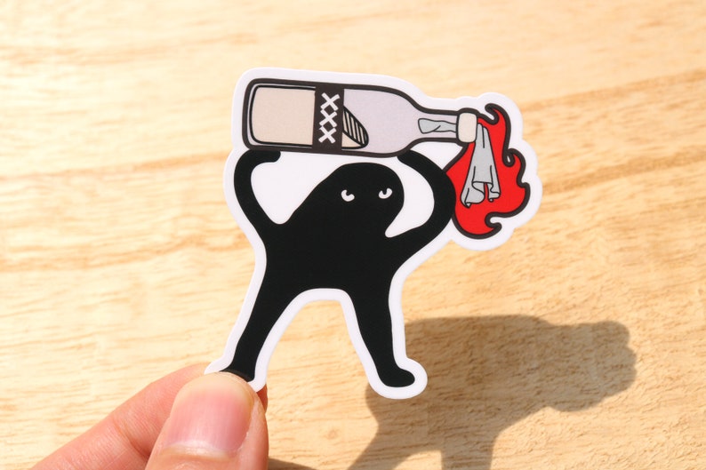 Cursed Cat Meme Stickers, Murder Cat, Chaos Danger Cat, Let It Burn ...