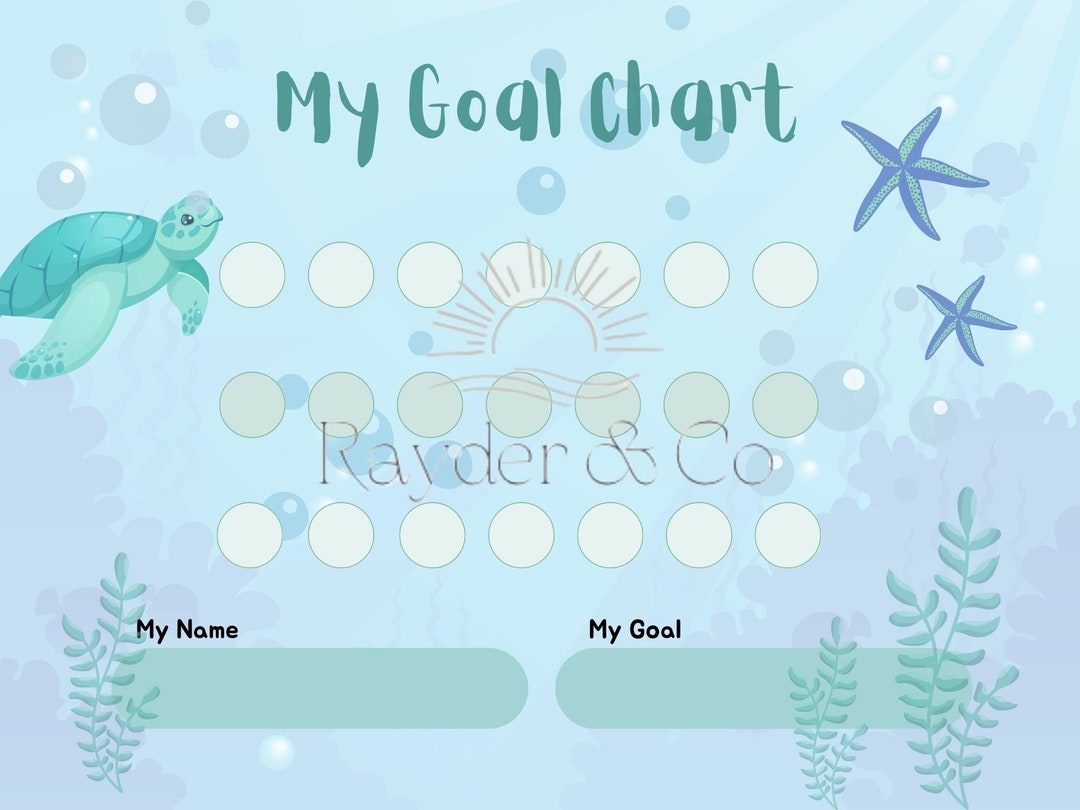 Under the Sea Reward Chart for Kids Sticker Chart - Etsy Israel