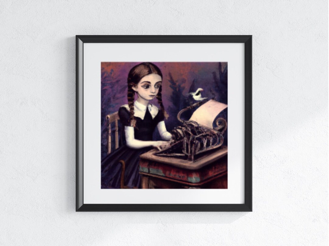 Wednesday Addams Typewriter Art Print - Etsy