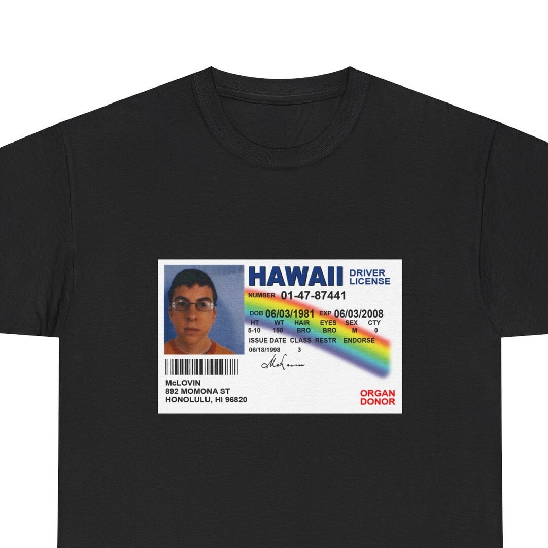 Mclovin Superbad Movie Funny Gag Gift T-shirt Unisex Heavy Cotton Tee ...