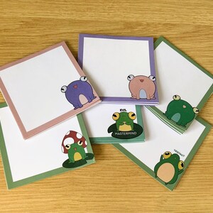 12 Cute Kawaii Froggy Downloadable Printable Digital Note Pad 1x1 Print ...