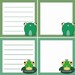 12 Cute Kawaii Froggy Downloadable Printable Digital Note Pad 1x1 Print ...