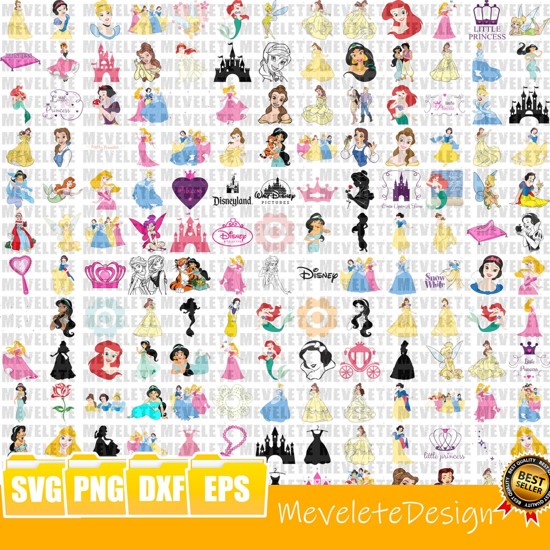 Princess Svg Princess Png SVG Bundle LAYERED Cricut - Etsy
