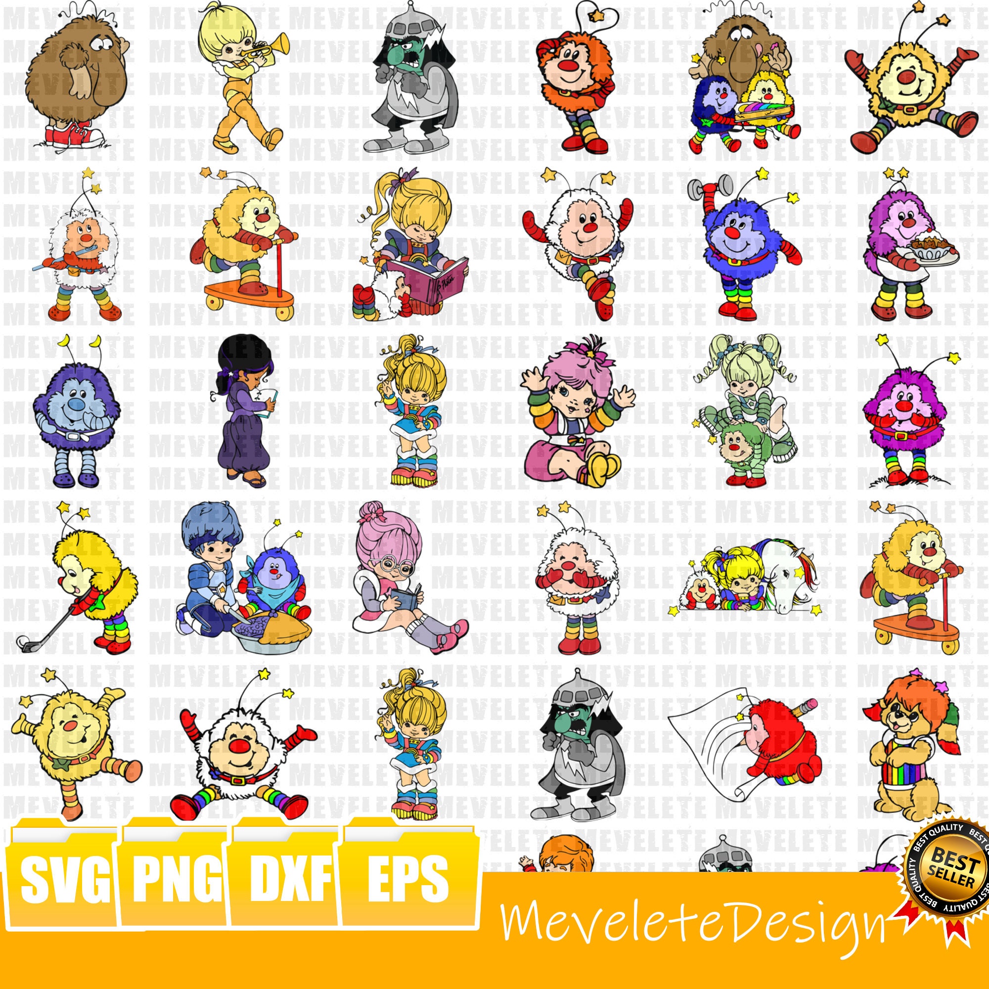 Rainbow Brite Svg File Set, SVG Bundle LAYERED Cricut Files,instant ...