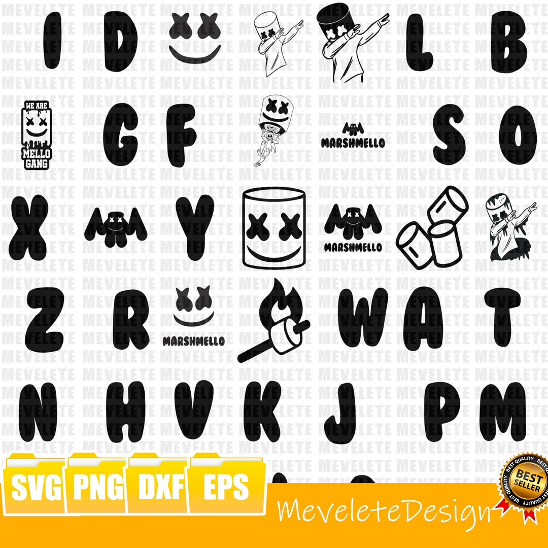 Marshmallow Svg File Set SVG Bundle LAYERED Cricut - Etsy