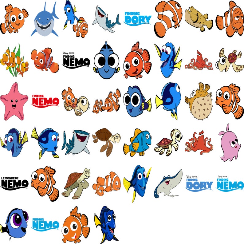 Finding Nemo Svg Finding Nemo Png SVG Bundle LAYERED Cricut Files ...
