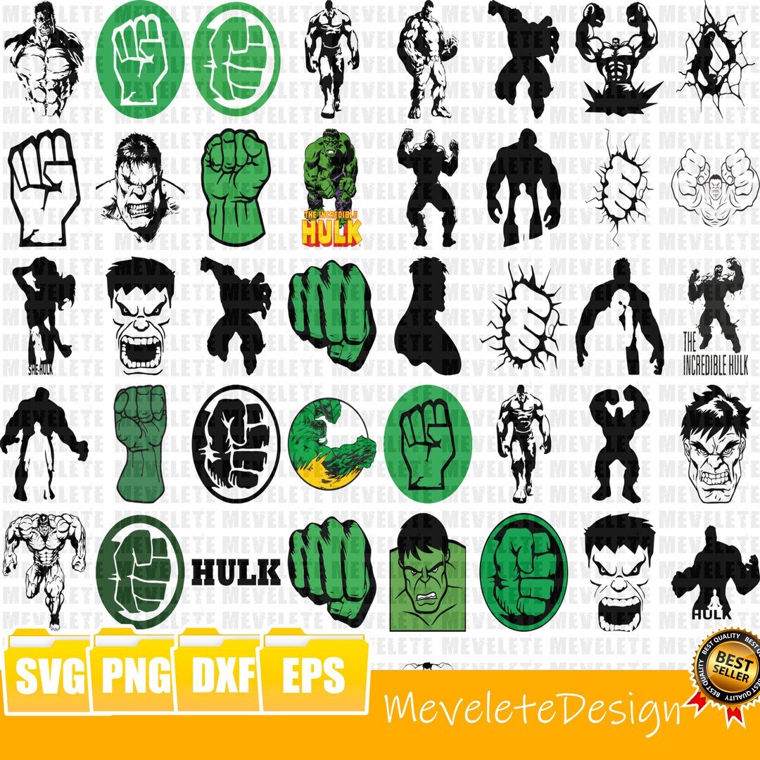 Hulk-svg Hulk-png SVG Bundle LAYERED Cricut Files,instant Download ...