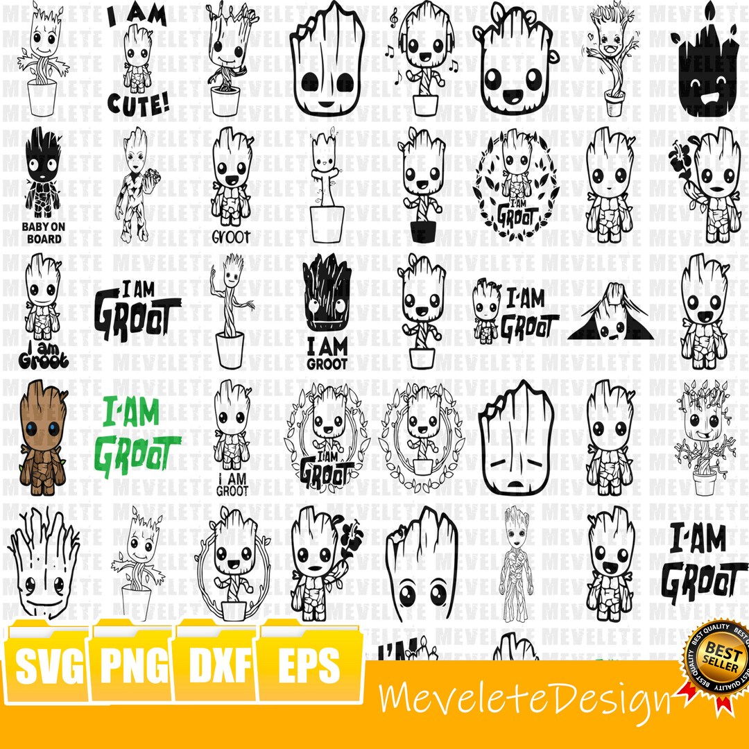 Groot Svg Groot Png SVG Bundle LAYERED Cricut Files,instant Download - Etsy