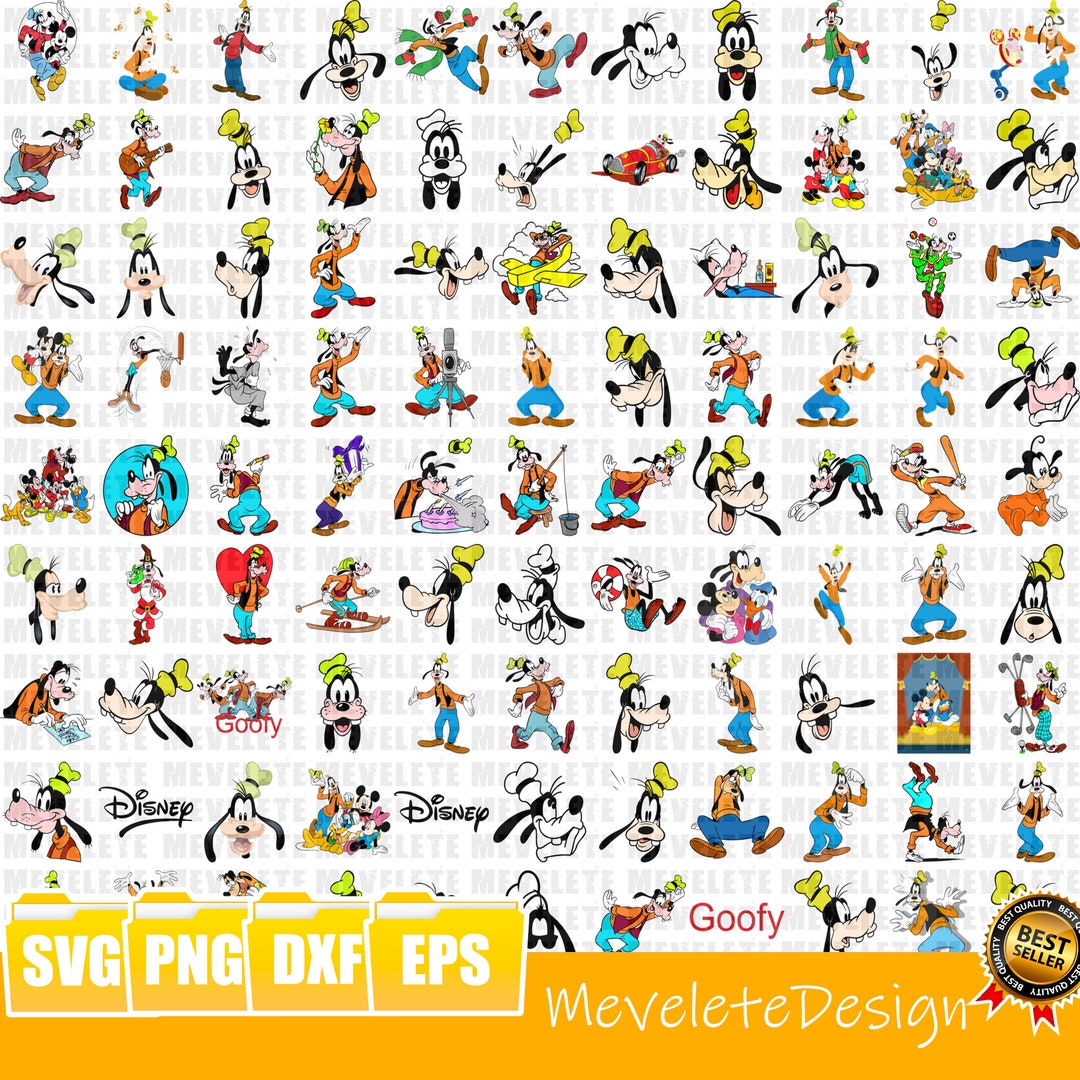 Goofy Svg Goofy Png SVG Bundle LAYERED Cricut Files,instant Download ...