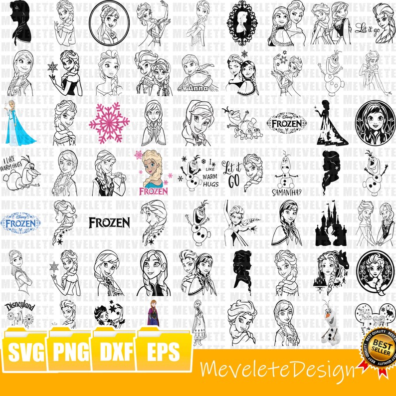 Frozen Svg Frozen Png SVG Bundle LAYERED Cricut Files,instant Download ...
