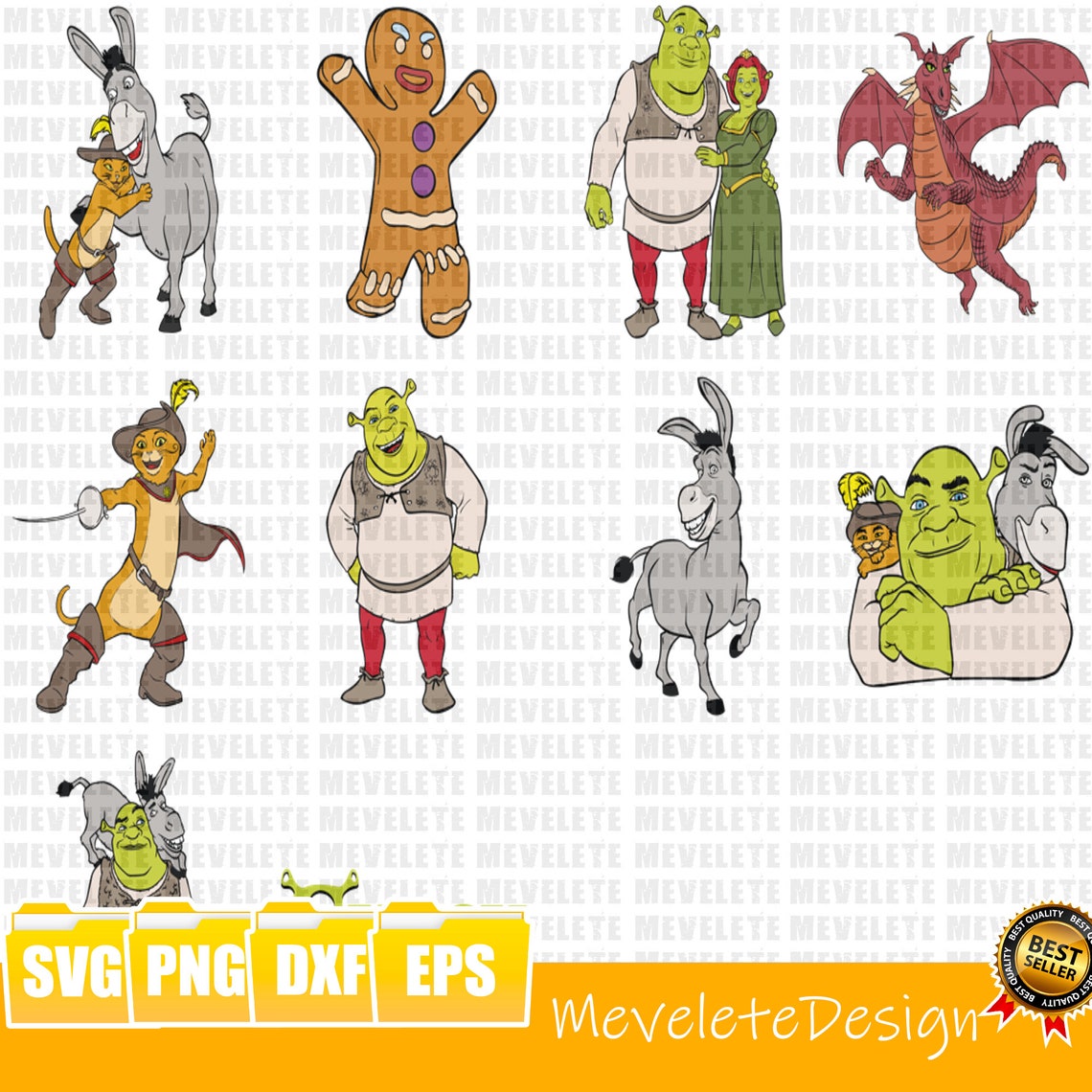 Shrek Svg File Set, SVG Bundle LAYERED Cricut Files,instant Download - Etsy
