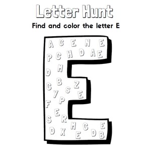 Alphabet Letter Hunt Activity Printable Preschool Learning Worksheets ...