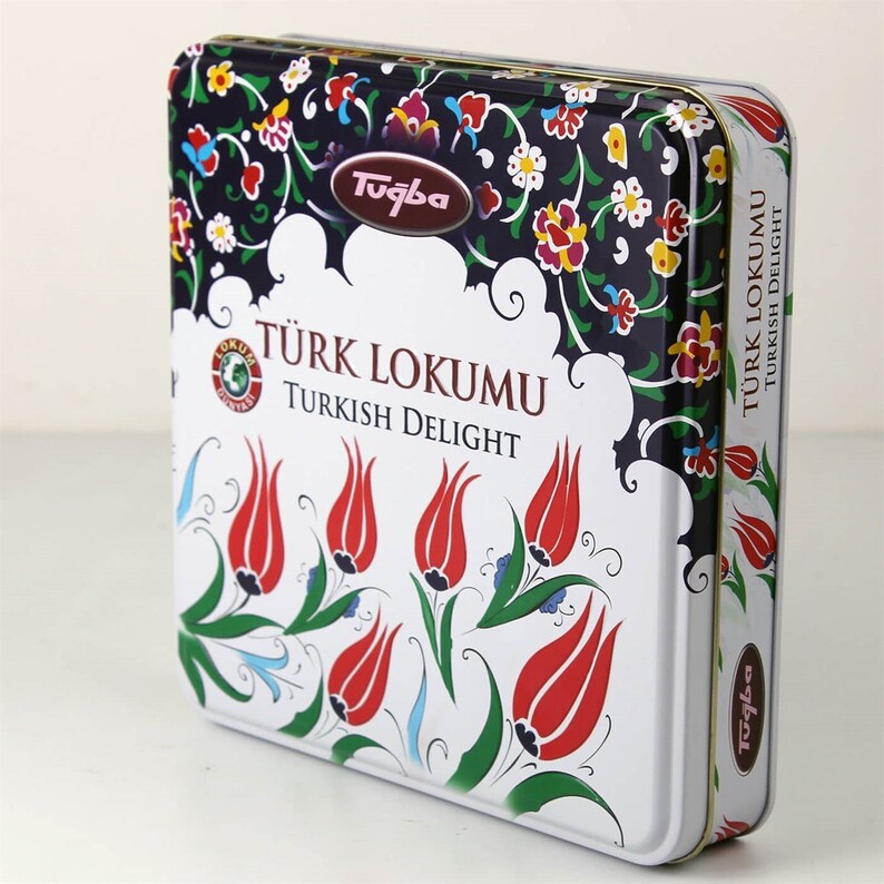 Best Mixed Turkish Delight Package, Metal Gift Box With Tulip Motif ...