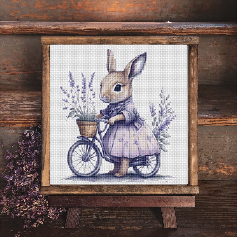 Bunny Cross Stitch Pattern, Rabbit Digital Pattern, Counted Cross ...