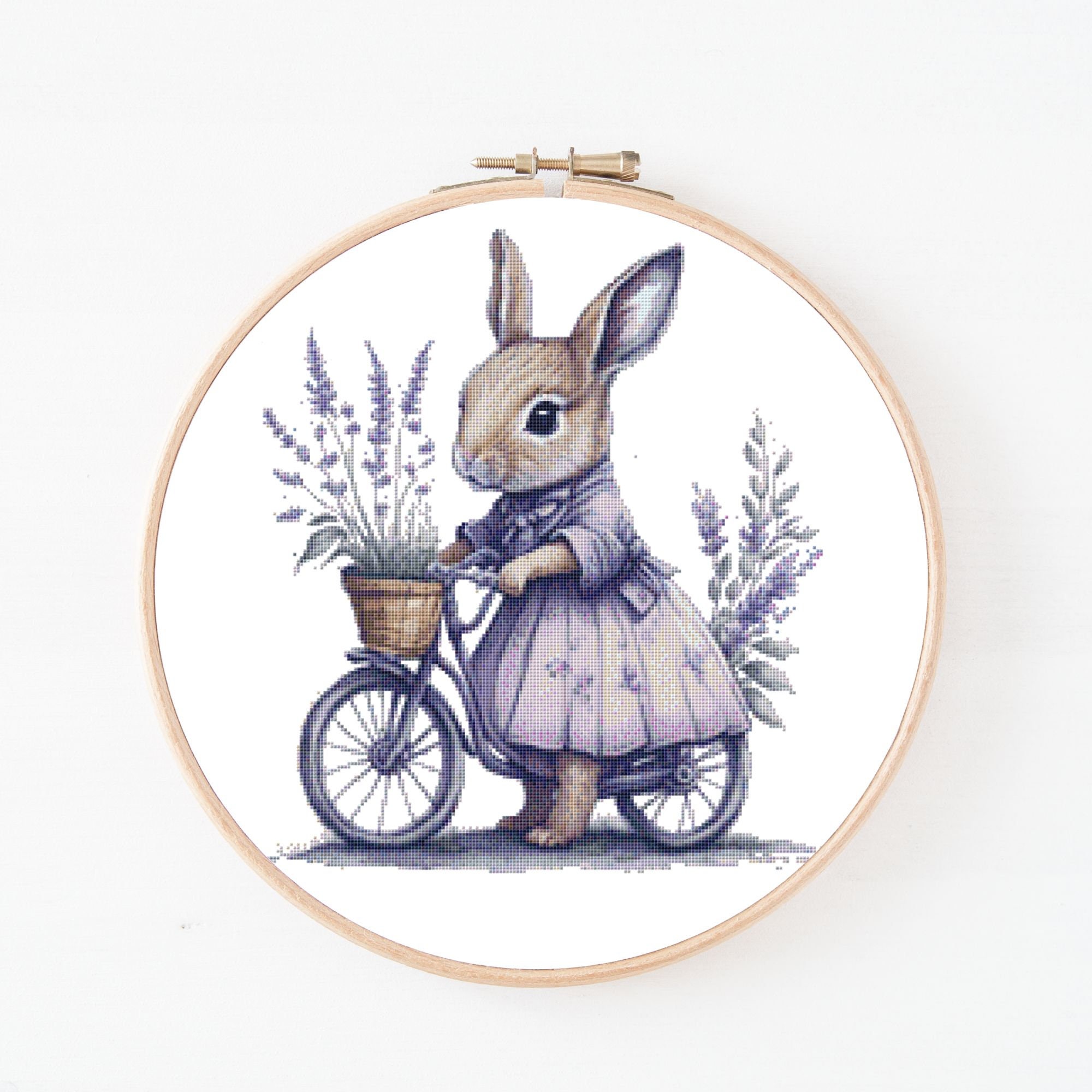 Bunny Cross Stitch Pattern, Rabbit Digital Pattern, Counted Cross ...