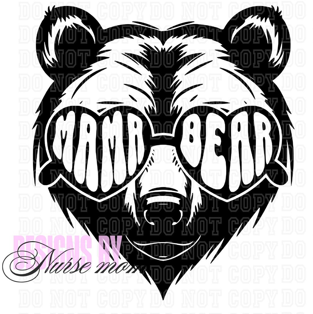2 Mama Bear With Sunglasses Svg and Png for Digital Download - Etsy