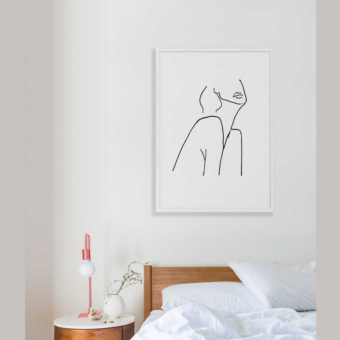 Female Body Line Art, Crying Woman One Line Art, Crying Wall Art, One ...