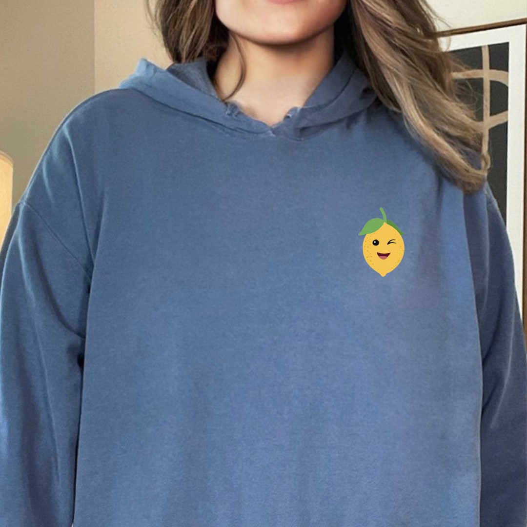 Lemon Hoodie, Kawaii Clothes, Blue Hoodie Streetwear, Lemons Lover ...