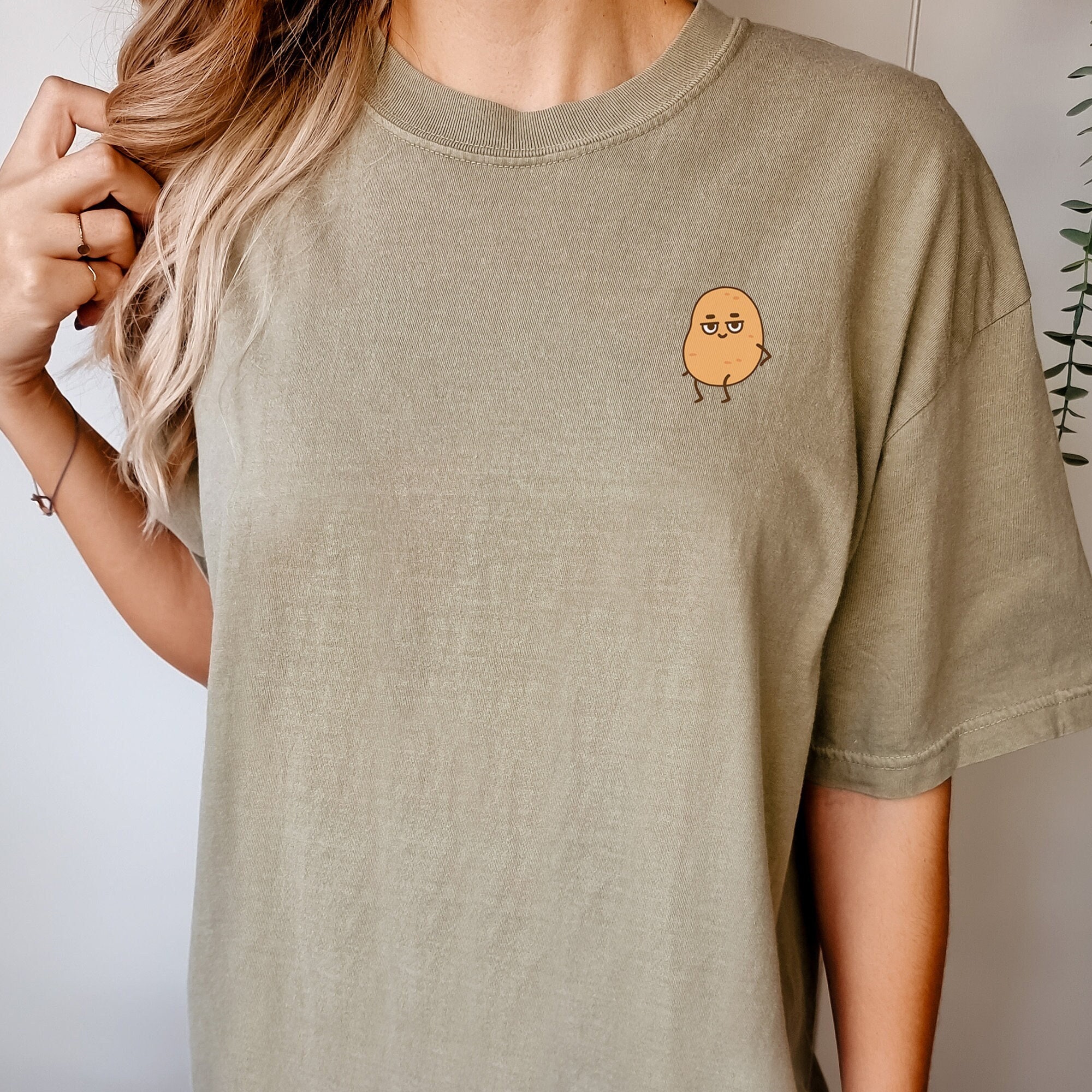 Potato Shirt, Potato Comfort Colors Pocket Graphic Tshirt, Vegetable ...